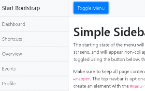 Bootstrap Sliding Sidebar Navigation HTML Template – Cocyer